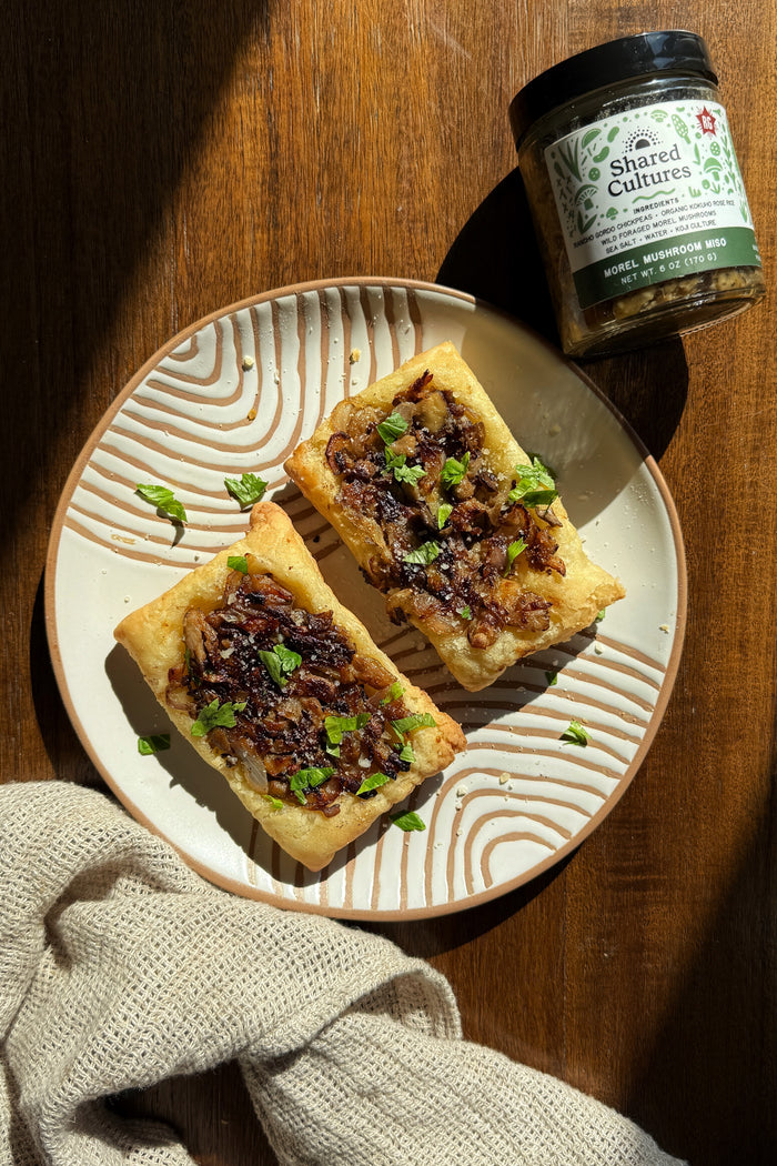 Morel Miso Mushroom & Shallot Tart – Shared Cultures